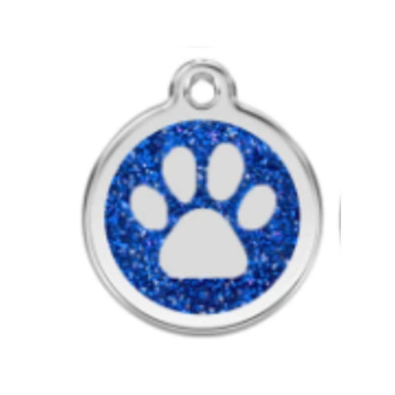 Dog Tag Blue Glitter Pet Tag | Pet ID Tags Australia